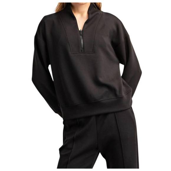 rae mode | Tops | New Rae Mode Scuba Half Zip Sweatshirt In Black ...